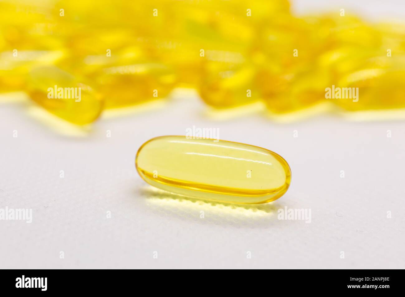 Fish oil capsules, Omega-3 vitamin tablets Stock Photo - Alamy