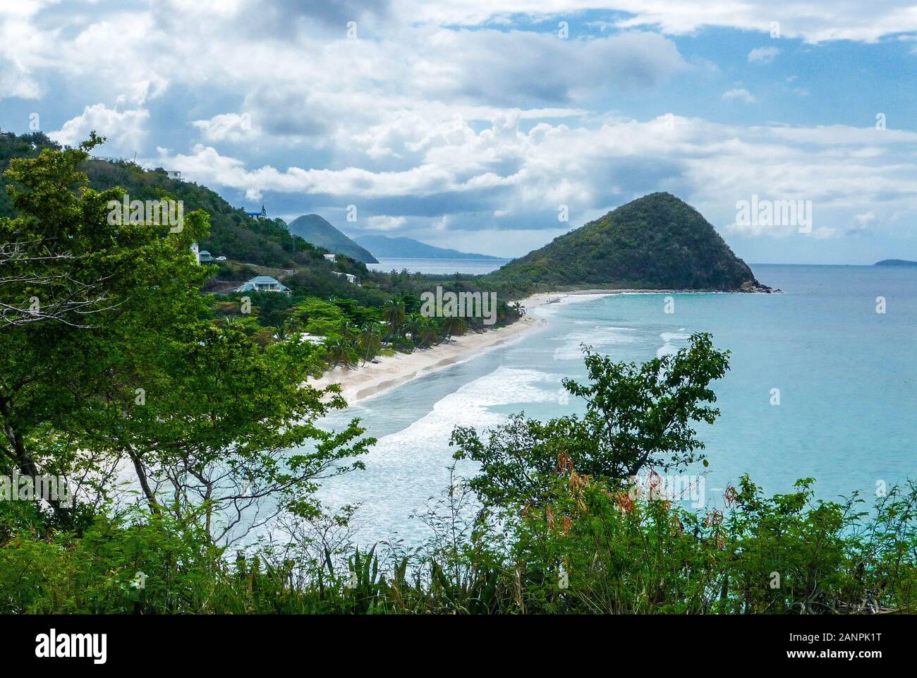 Long Beach at Tortola - British virgin Islands Stock Photo - Alamy