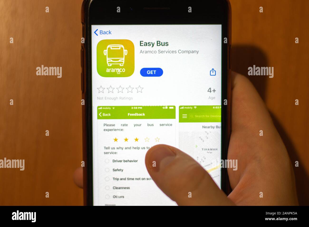 Los Angeles, California, USA - 17 January 2020: Mobile phone in hand ...