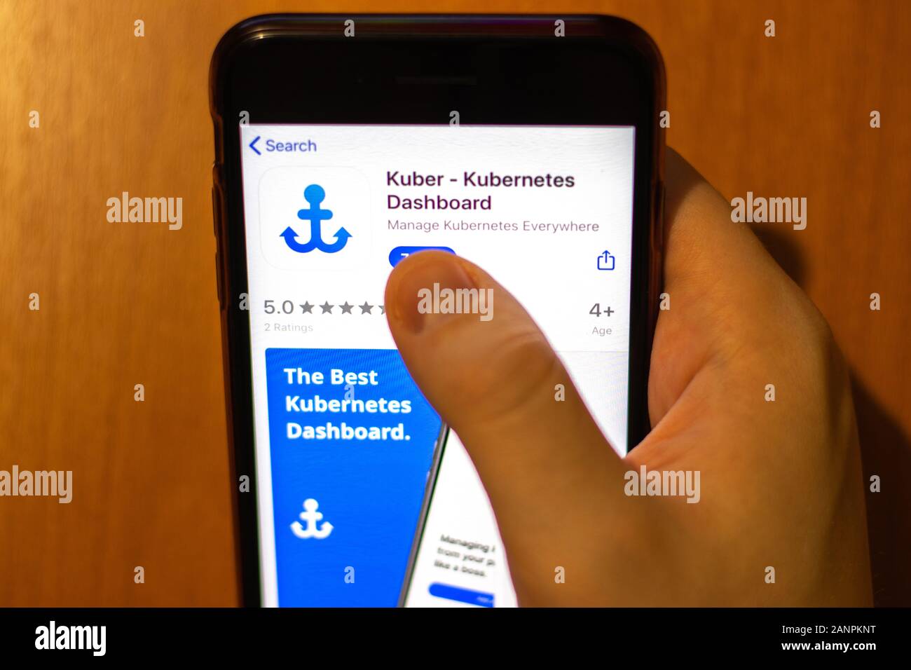 Los Angeles, California, USA - 17 January 2020: Mobile phone in hand ...