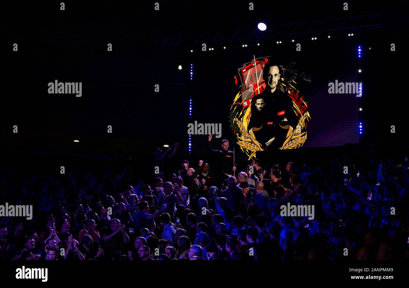 David Gilbert walking in during day seven of the 2020 Dafabet Masters ...