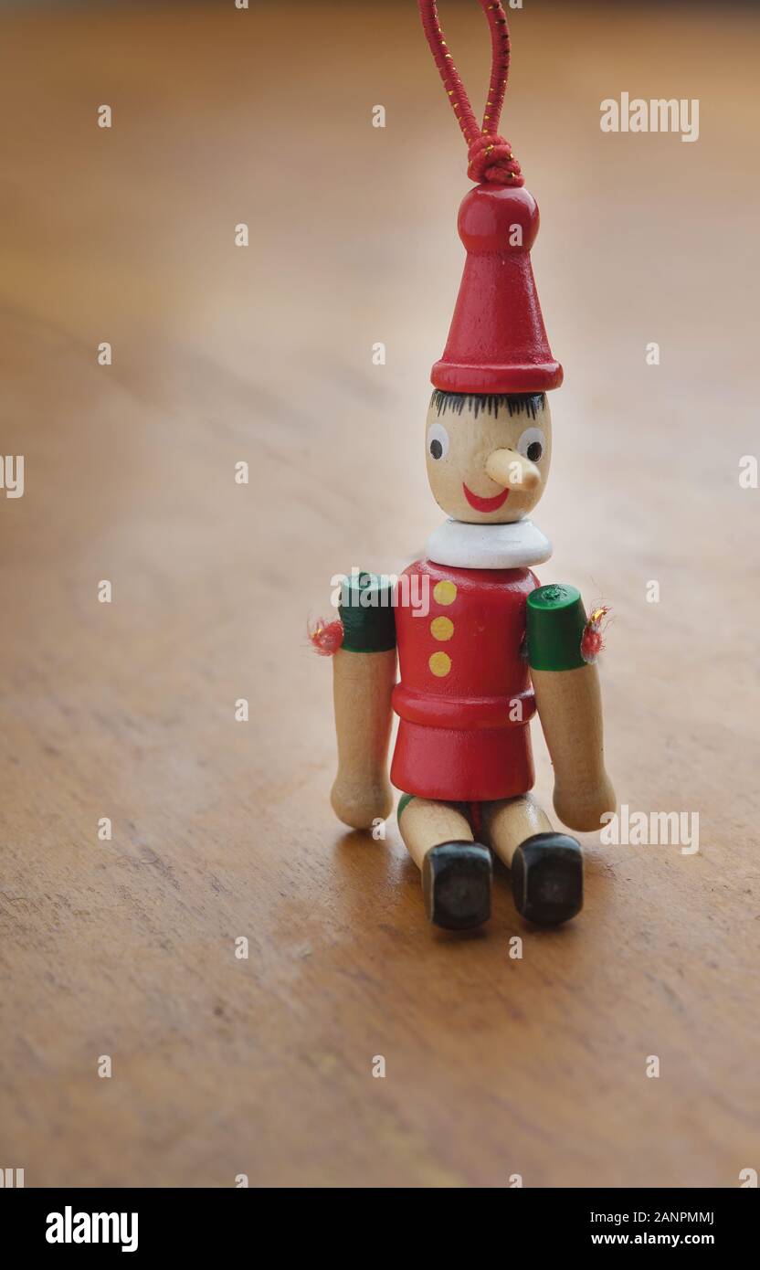 Pinocchio wooden figure Stock Photo - Alamy