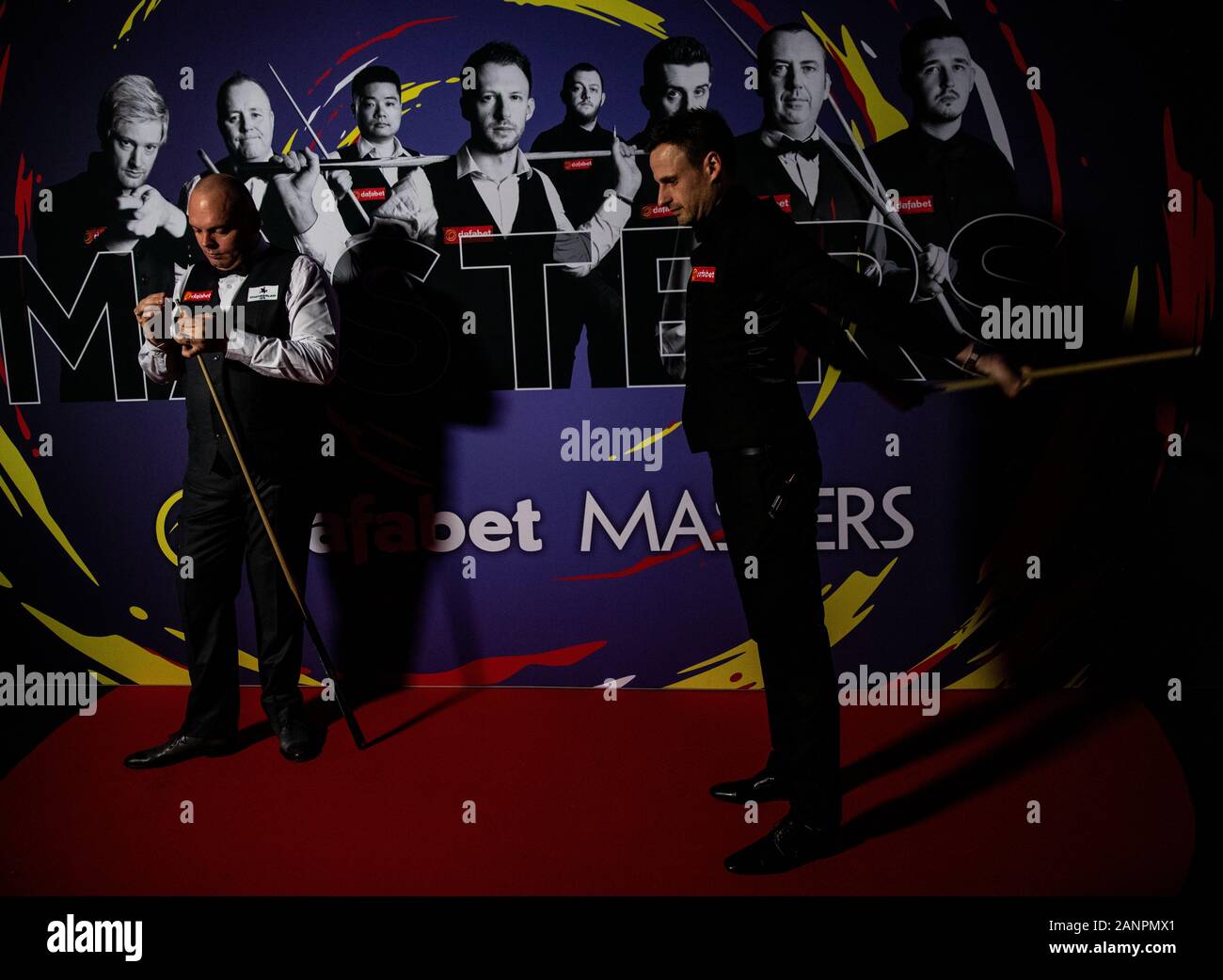 Stuart Bingham and David Gilbert before walking in during day seven of ...