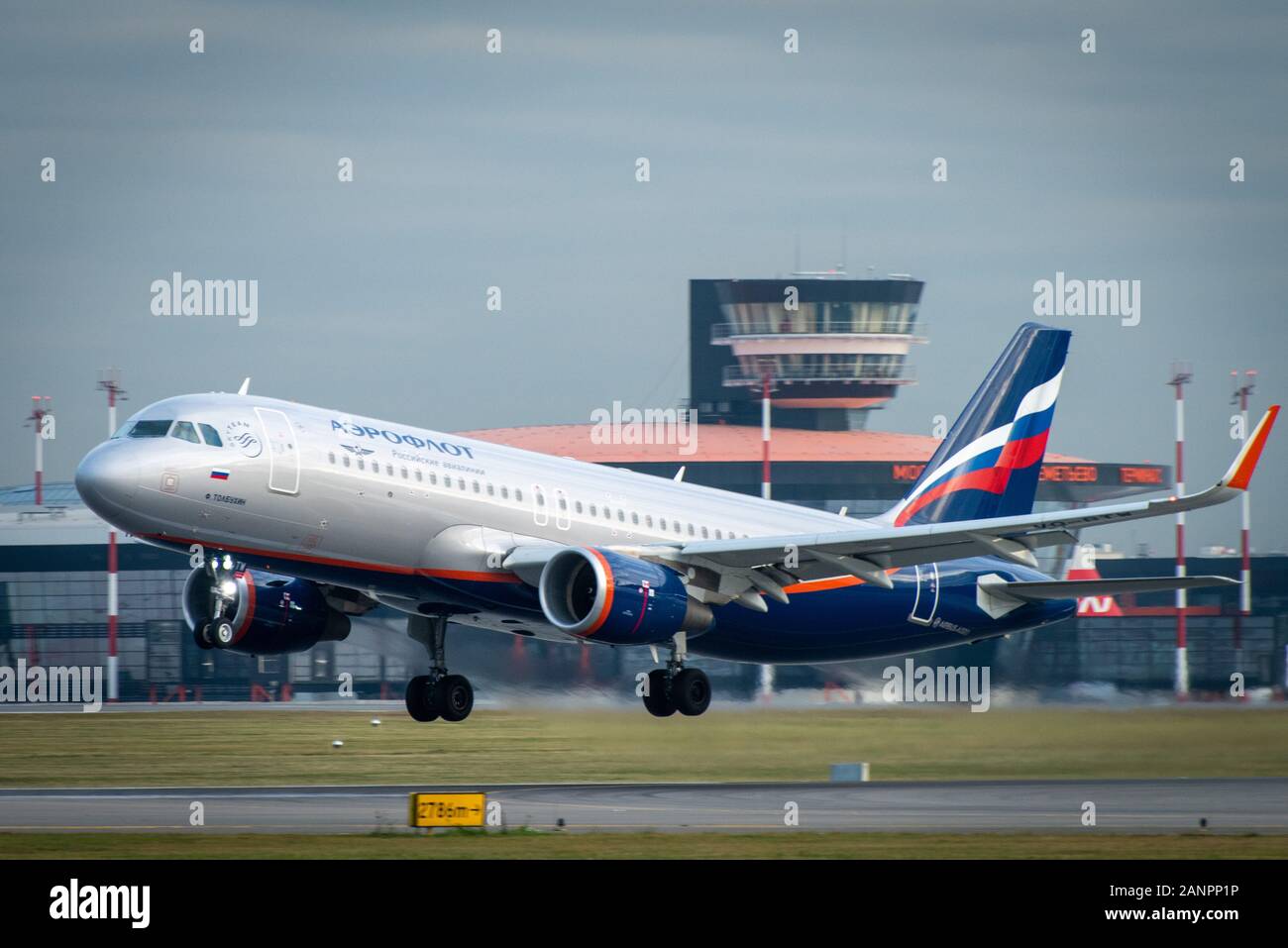 October 29, 2019, Moscow, Russia. Plane Airbus A320-200 Aeroflot ...