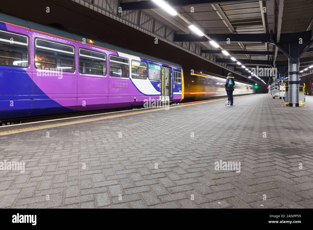 Arriva Northern rail class 142 pacer train (stationary) and class 156 ...