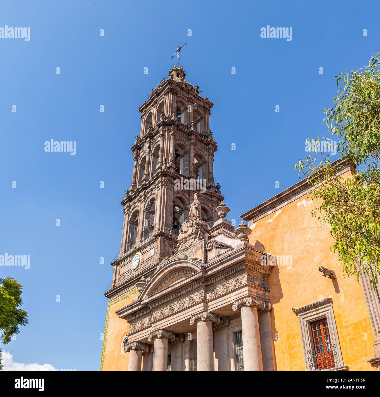 The Immaculate Conception Cathedral's Tower, in the City of Celaya ...