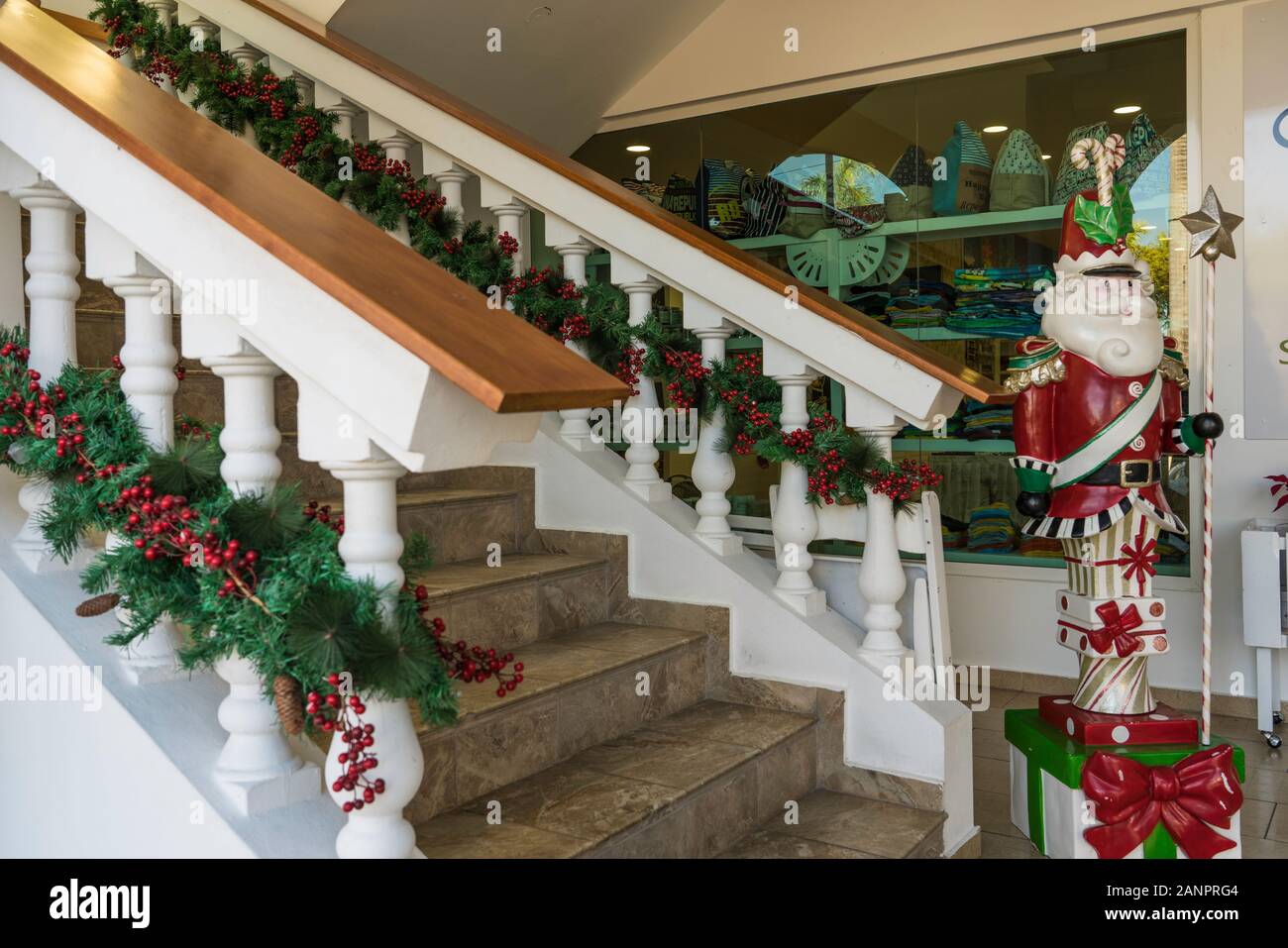 Christmas decor at a shop in Puerto Plata, Dominican Republic ...