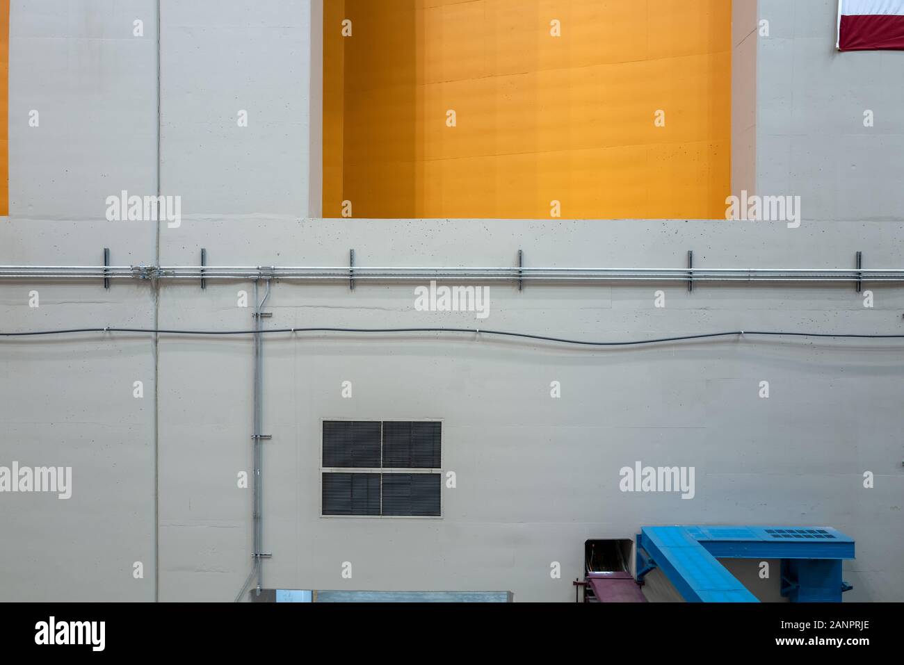 The wall of the Generator Room in Powerhouse Two at the Bonneville Dam ...