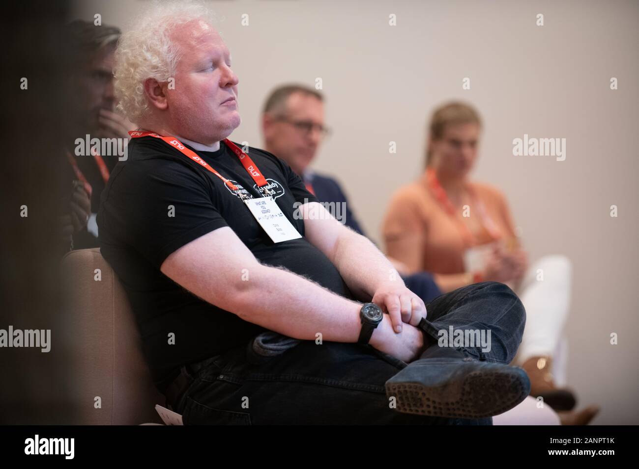 Munich, Bavaria. 18th Jan, 2020. Chris Boos (founder and CEO of arago ...