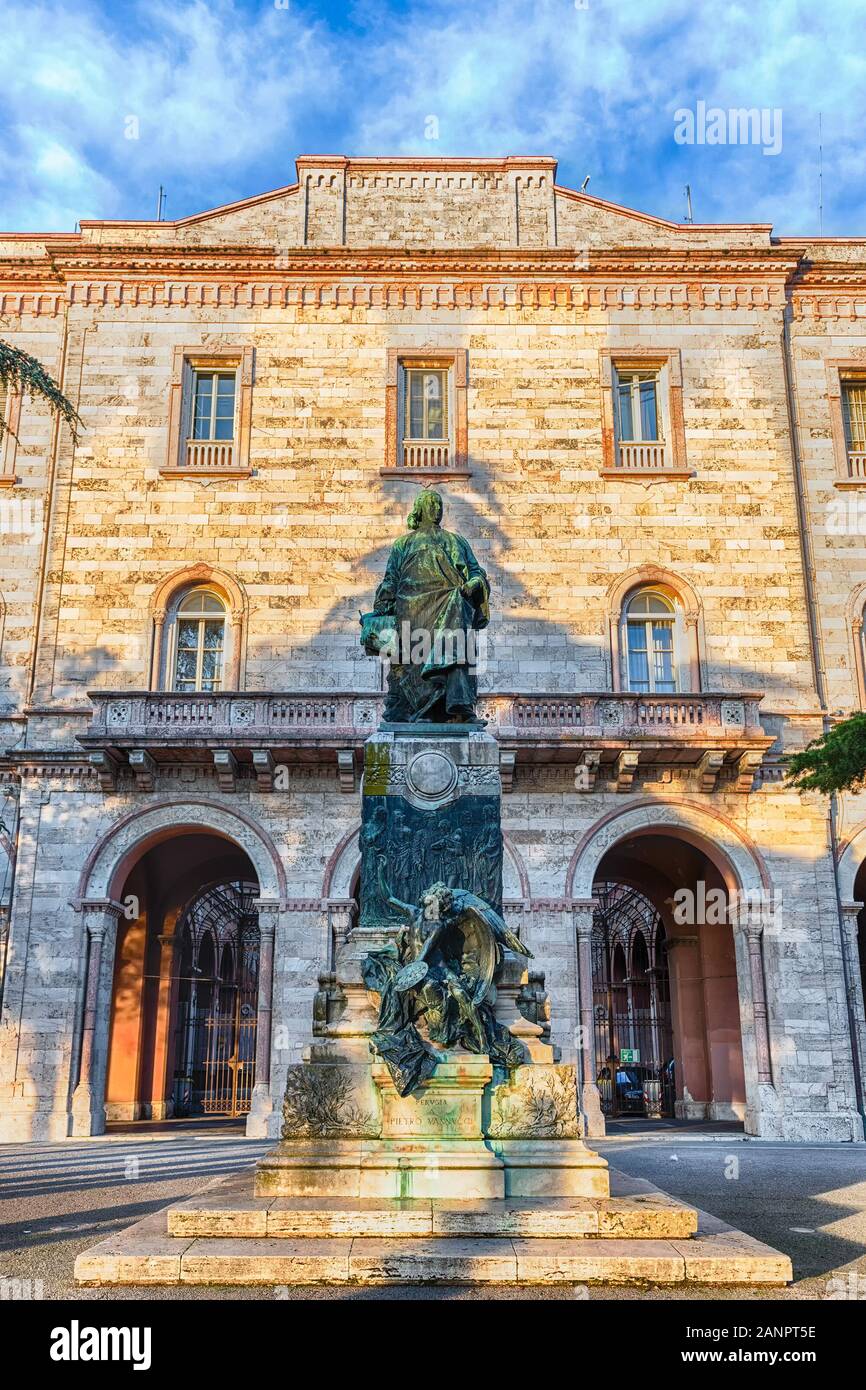 Statue of Pietro Vannucci also known as Perugino, famous Italian ...