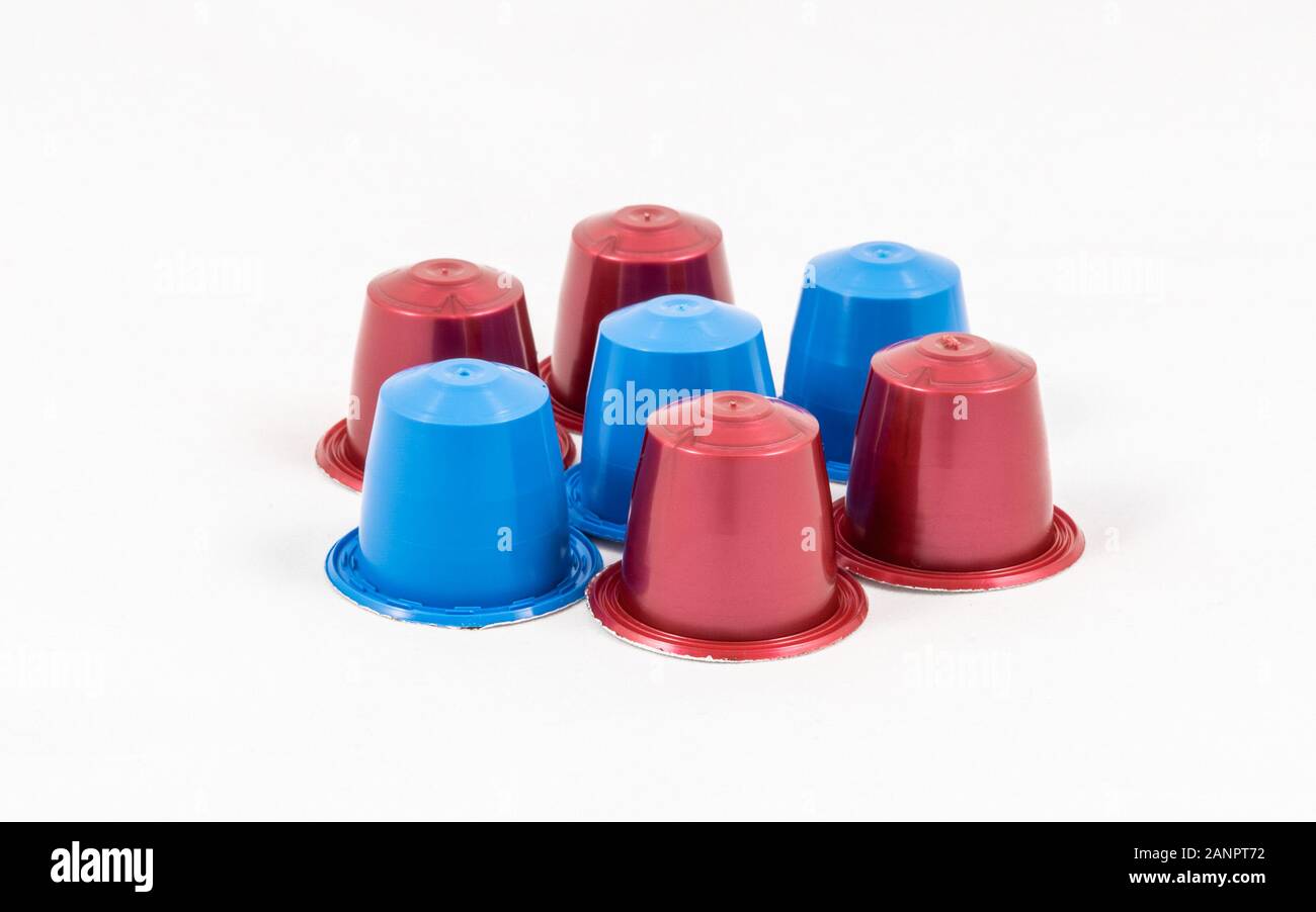 Modern unbranded colorful capsules for espresso coffee machine ...