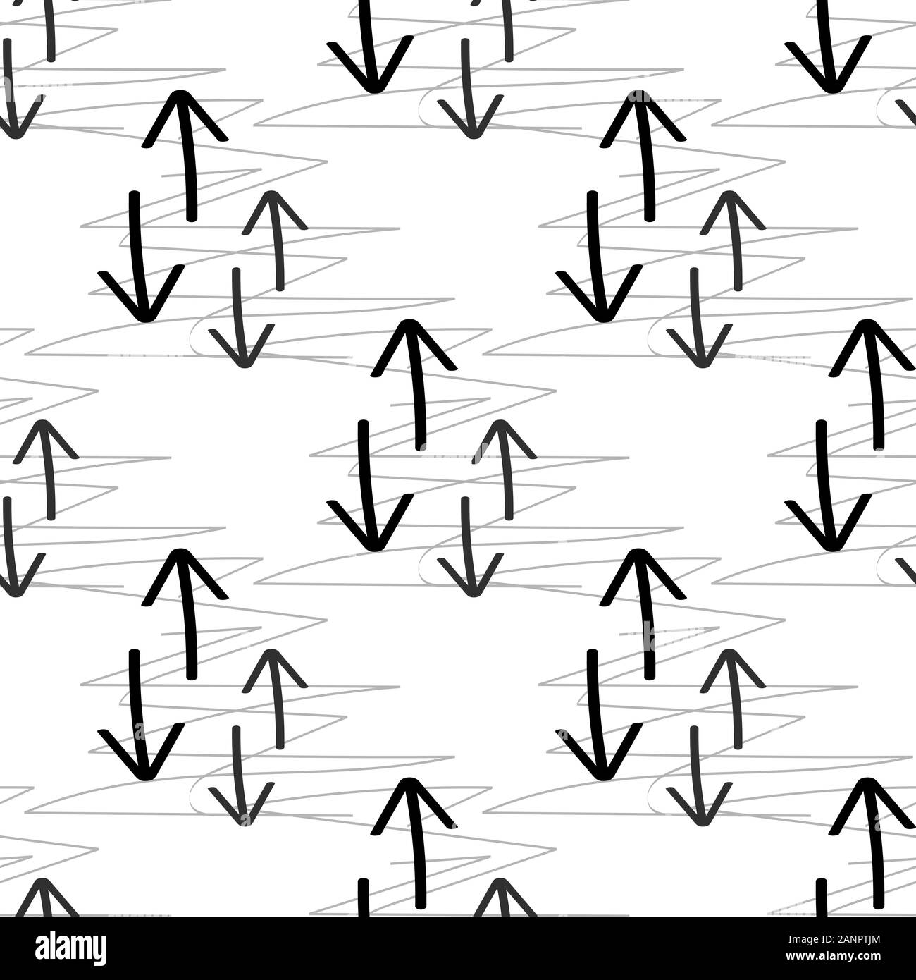 Seamless hand drawn geometric tribal pattern with arrows. Vector navajo ...