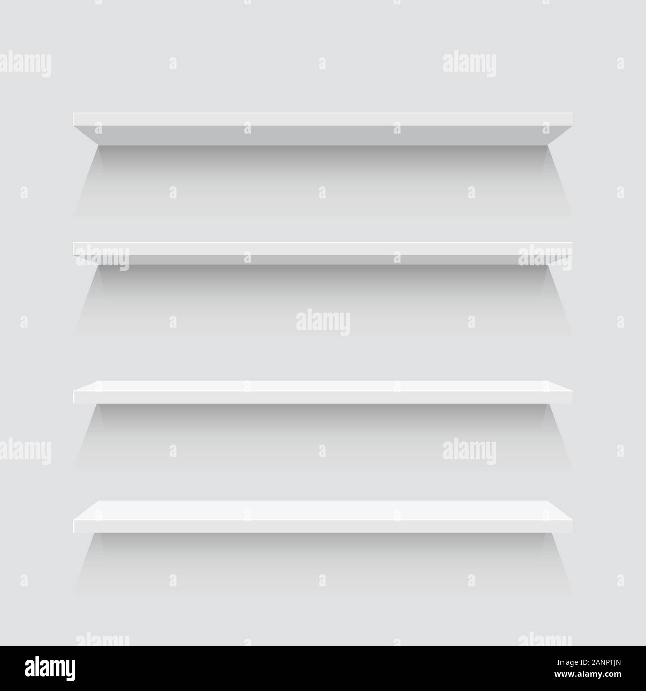 Empty white shelves for shop. vector illustration Stock Vector Image ...