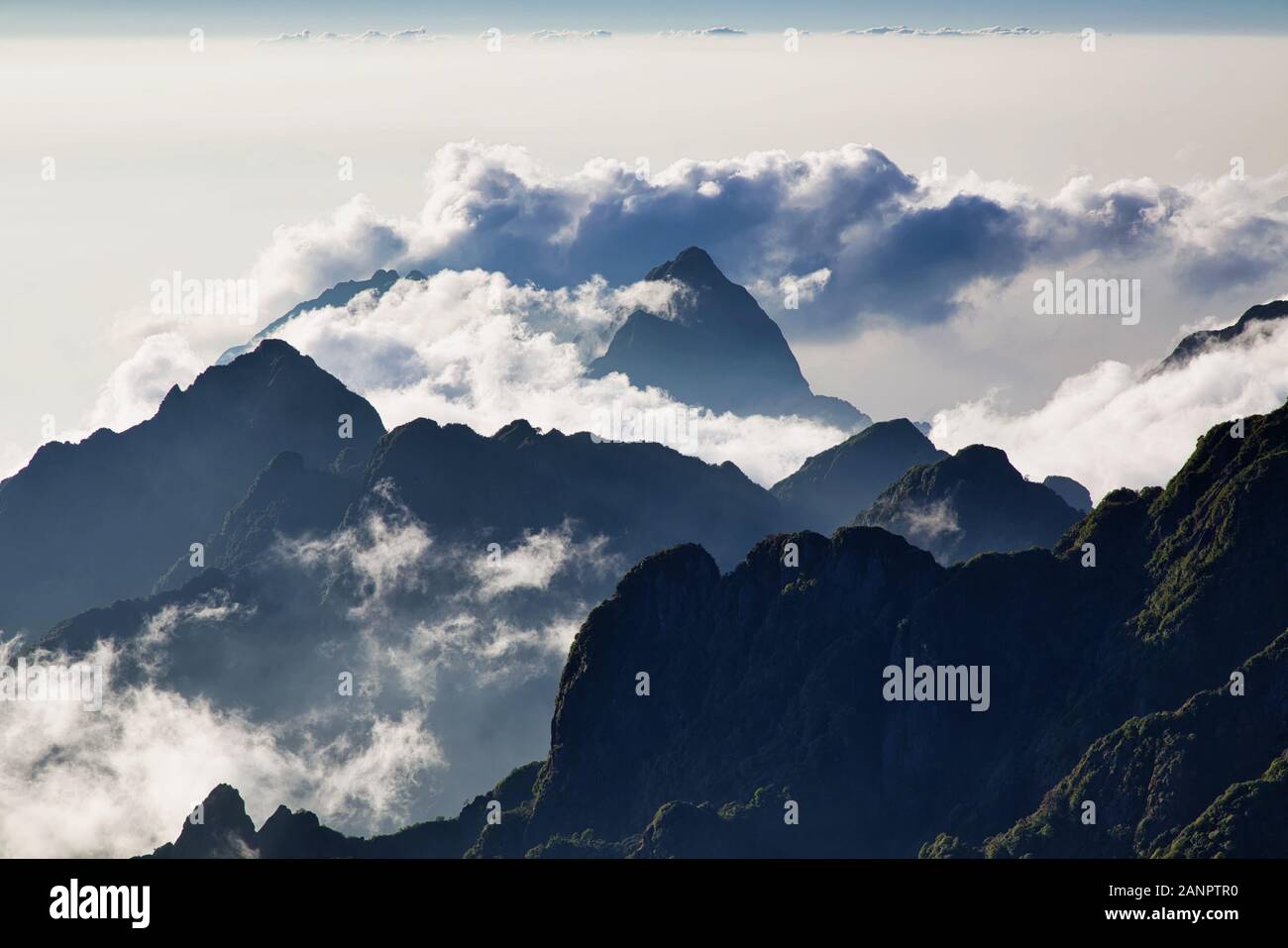 view from top of Mount Fansipan, Sapa, Vietnam Stock Photo - Alamy