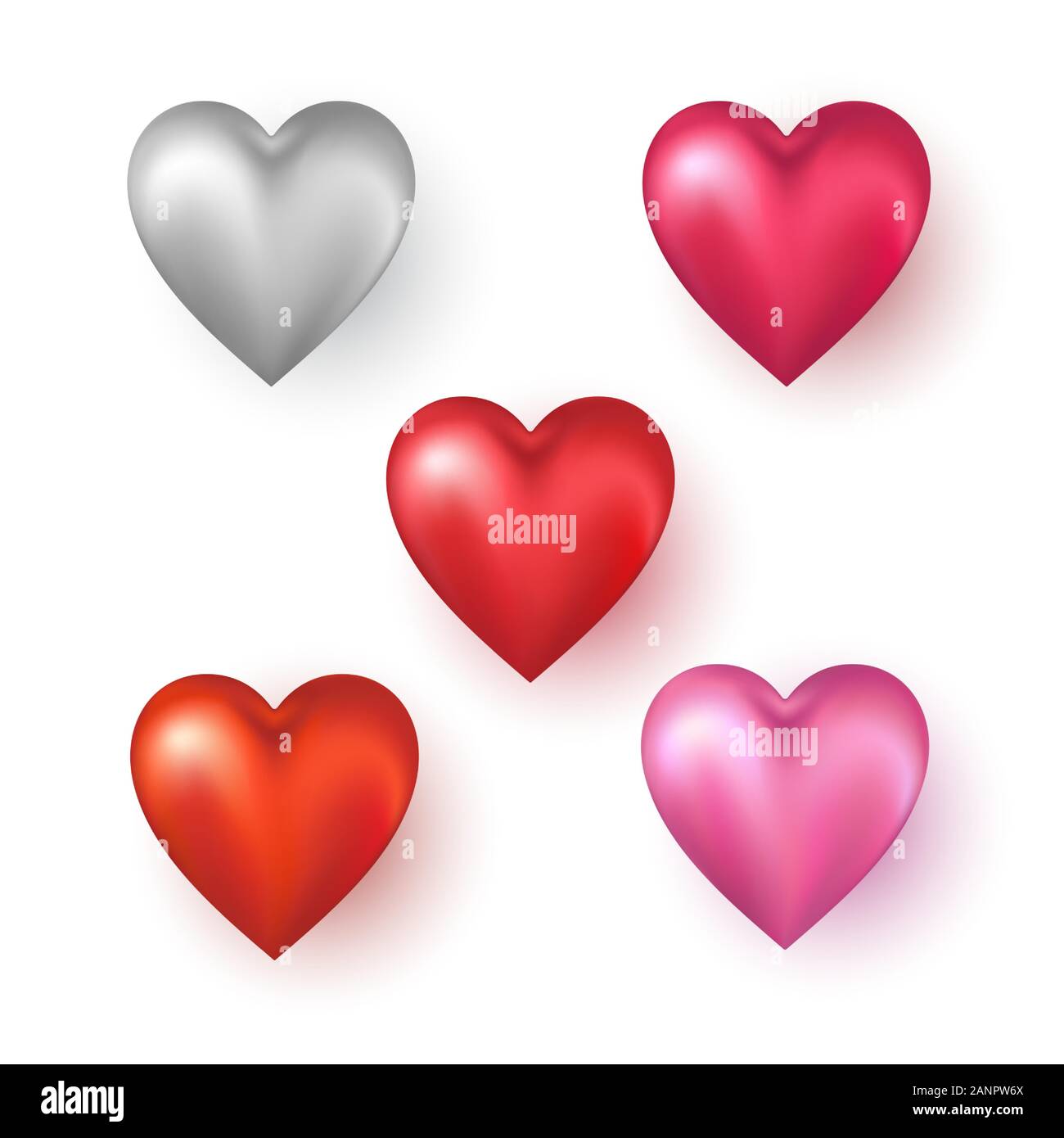 Heart shapes on white background Stock Vector Image & Art - Alamy