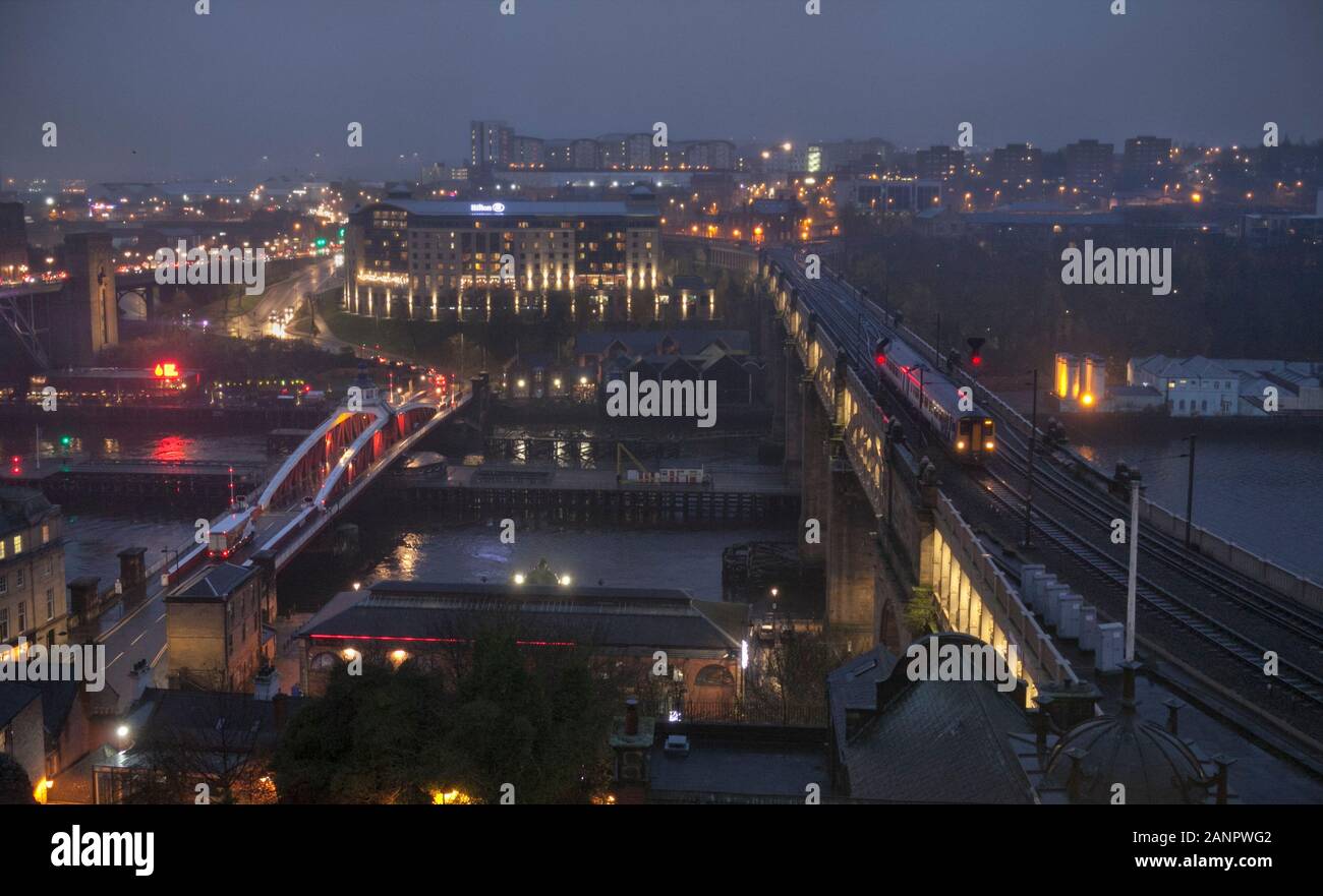 Newcastle Train Bridge Stock Photos & Newcastle Train Bridge Stock ...