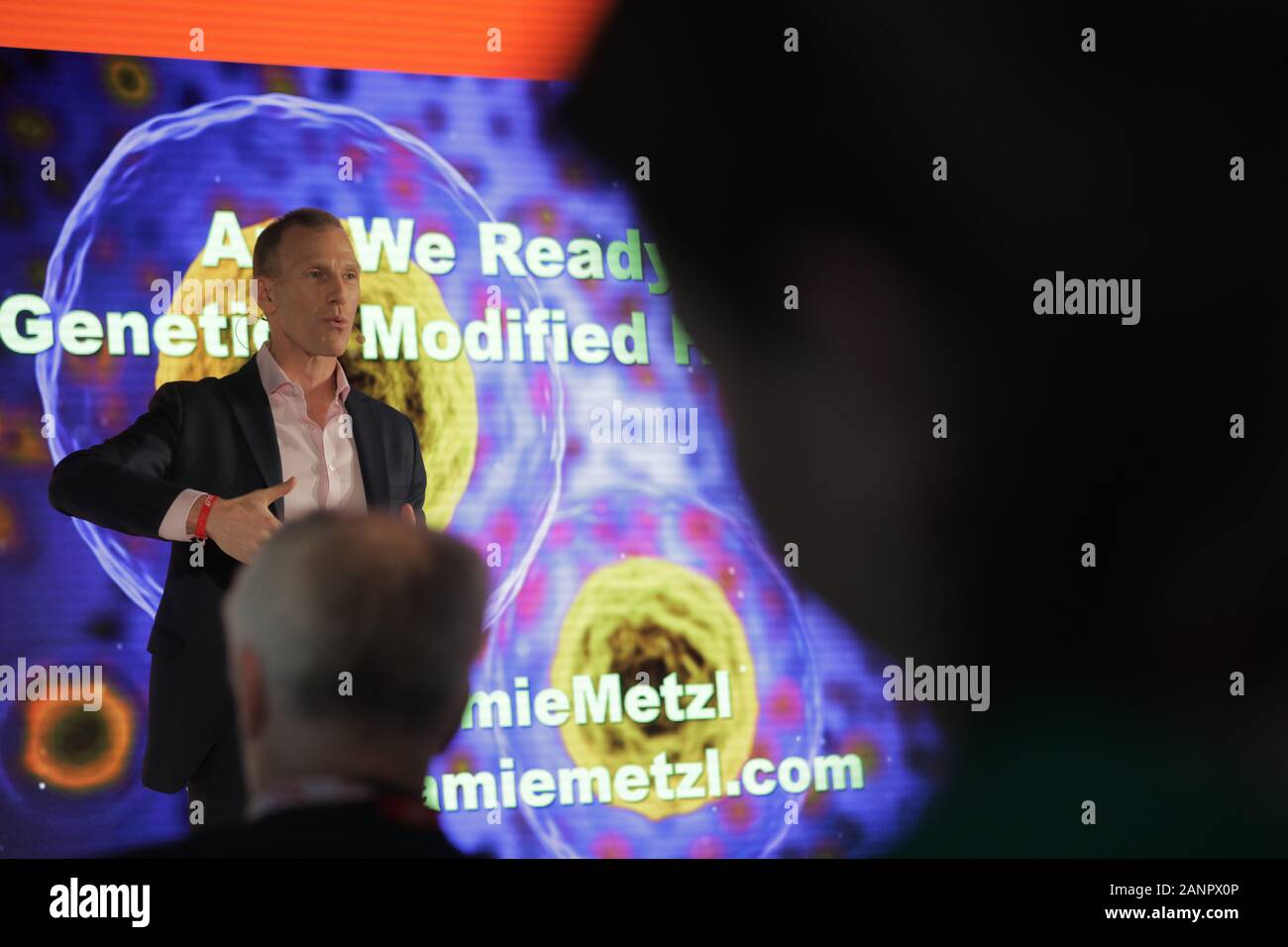 Munich, Bavaria. 18th Jan, 2020. Jamie Metzl (leading futurist ...