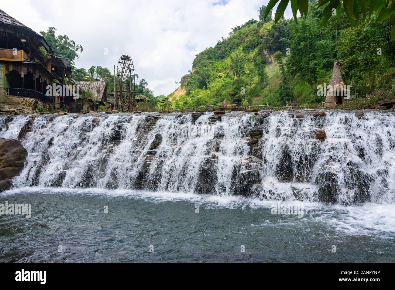 waterfall at Cat Cat Village in Sapa Sapa Vietnam Indochina Asia Stock ...
