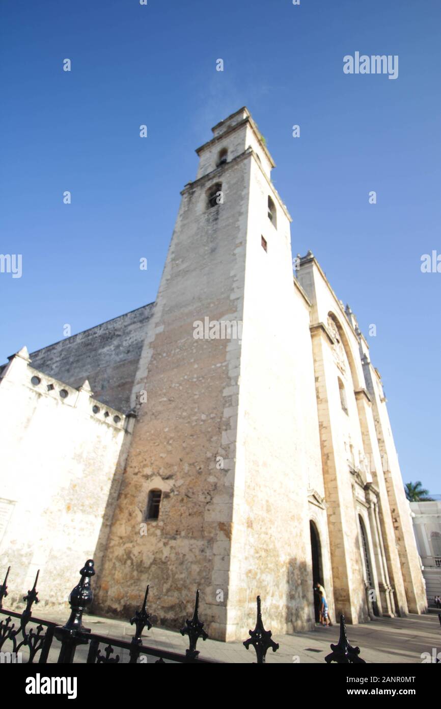 Yucatan mexico church tower hi-res stock photography and images - Alamy