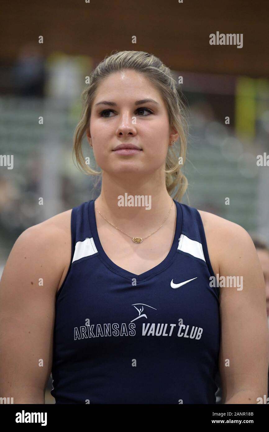 Lexi Jacobus is introduced before the elite women's competition during ...