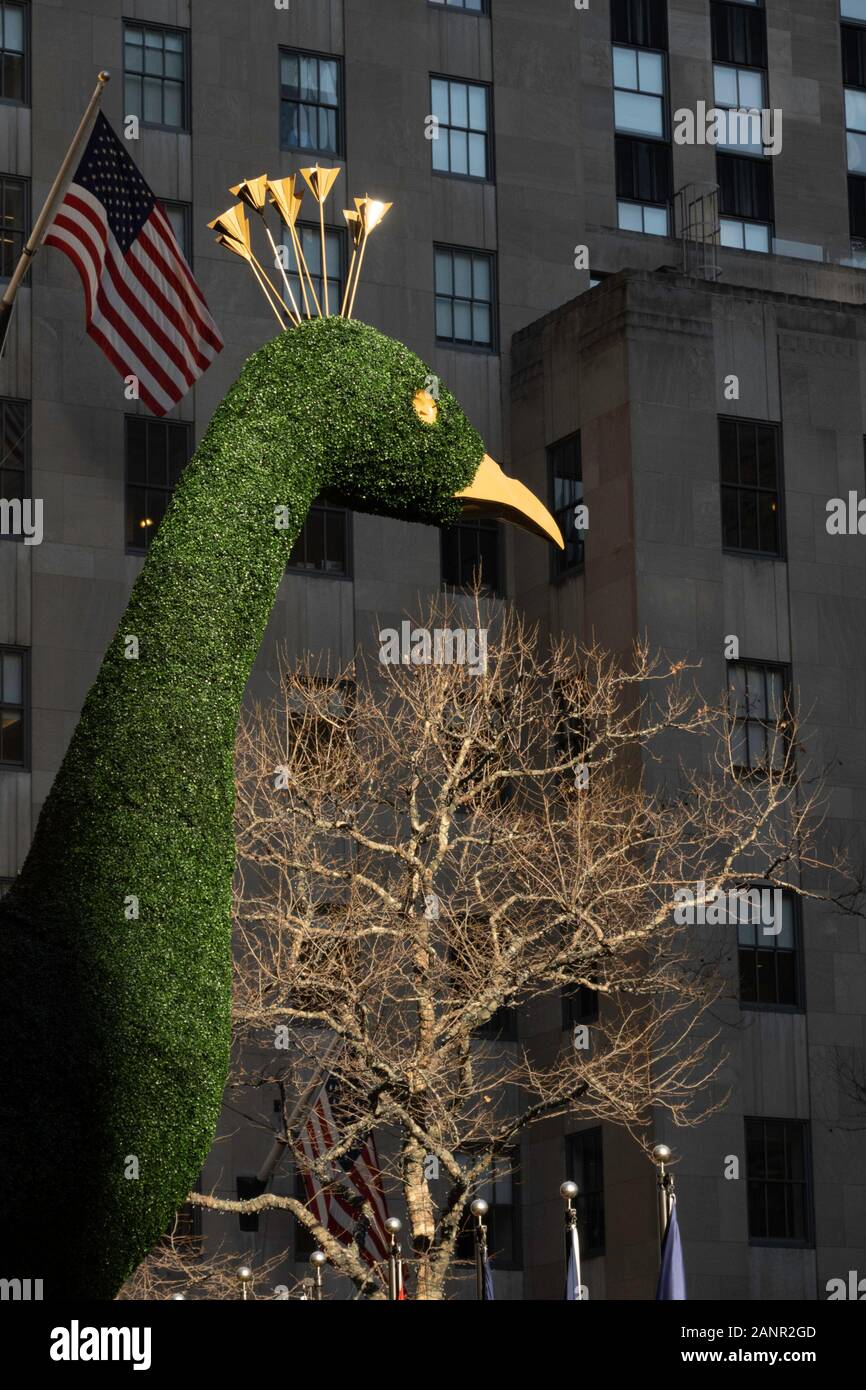 Giant Peacock installation promoting NBC streaming service is located ...
