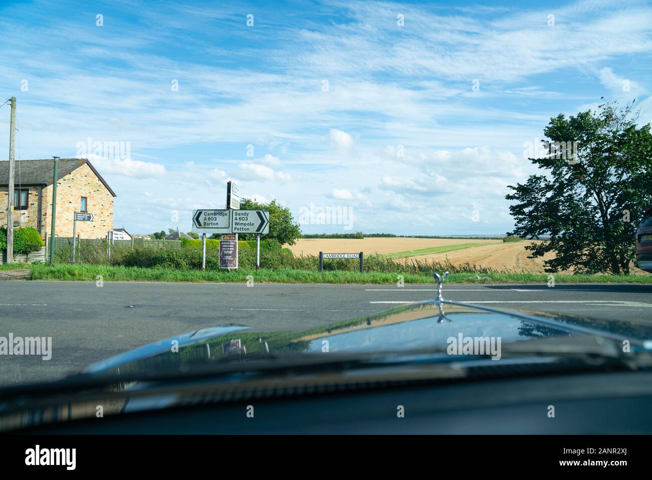 English countryside through car windscreen while touring around Great ...