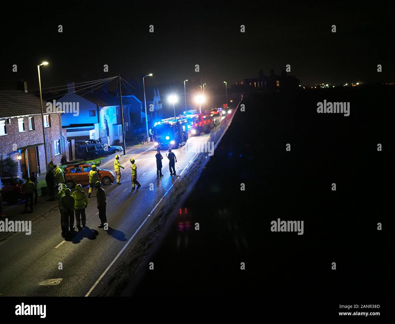 Sheerness, Kent, UK. 18th Jan, 2020. A road traffic accident involving ...