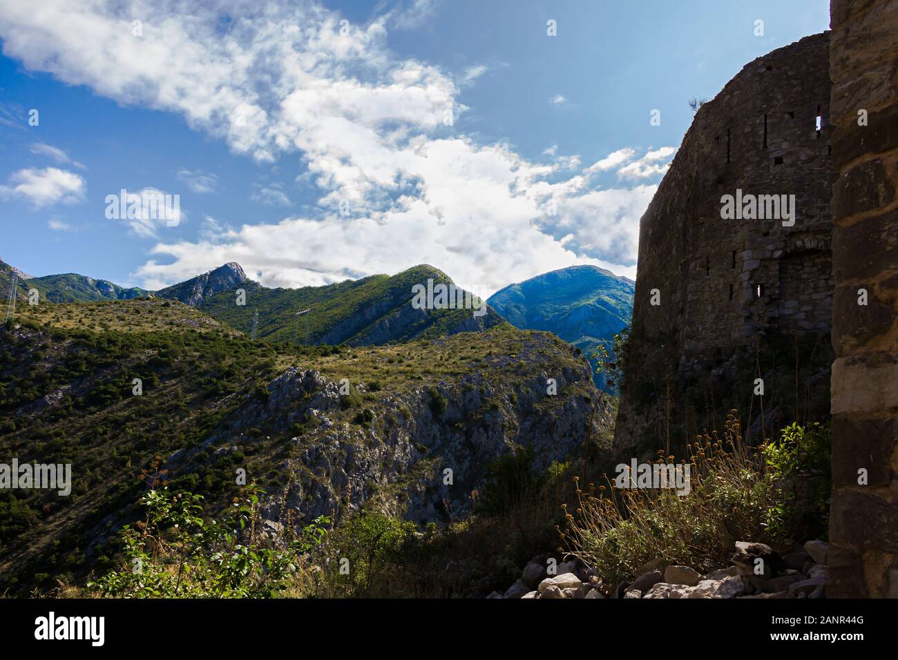 Stari Bar (Old Bar), Montenegro, the different view of the ancient city ...