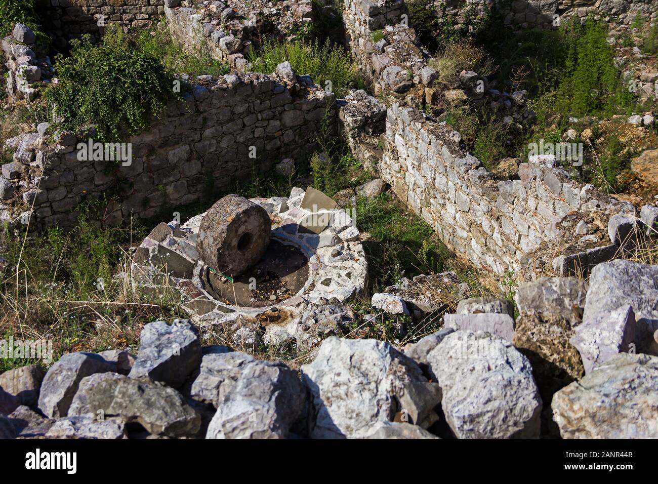 Stari Bar (Old Bar), Montenegro, the different view of the ancient city ...