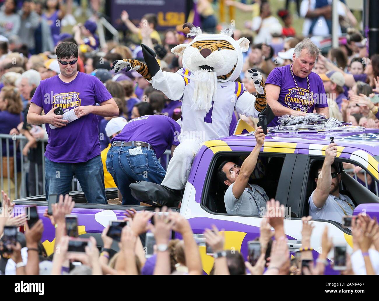 Baton Rouge, LA, USA. 18th Jan, 2020. LSU's Mike the Tiger mascot ...