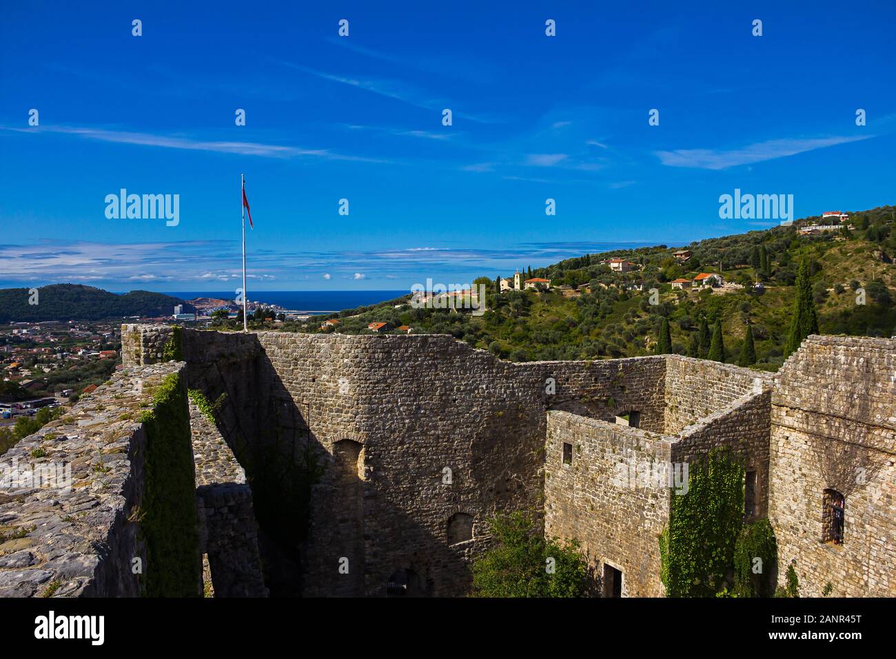 Stari Bar (Old Bar), Montenegro, the different view of the ancient city ...