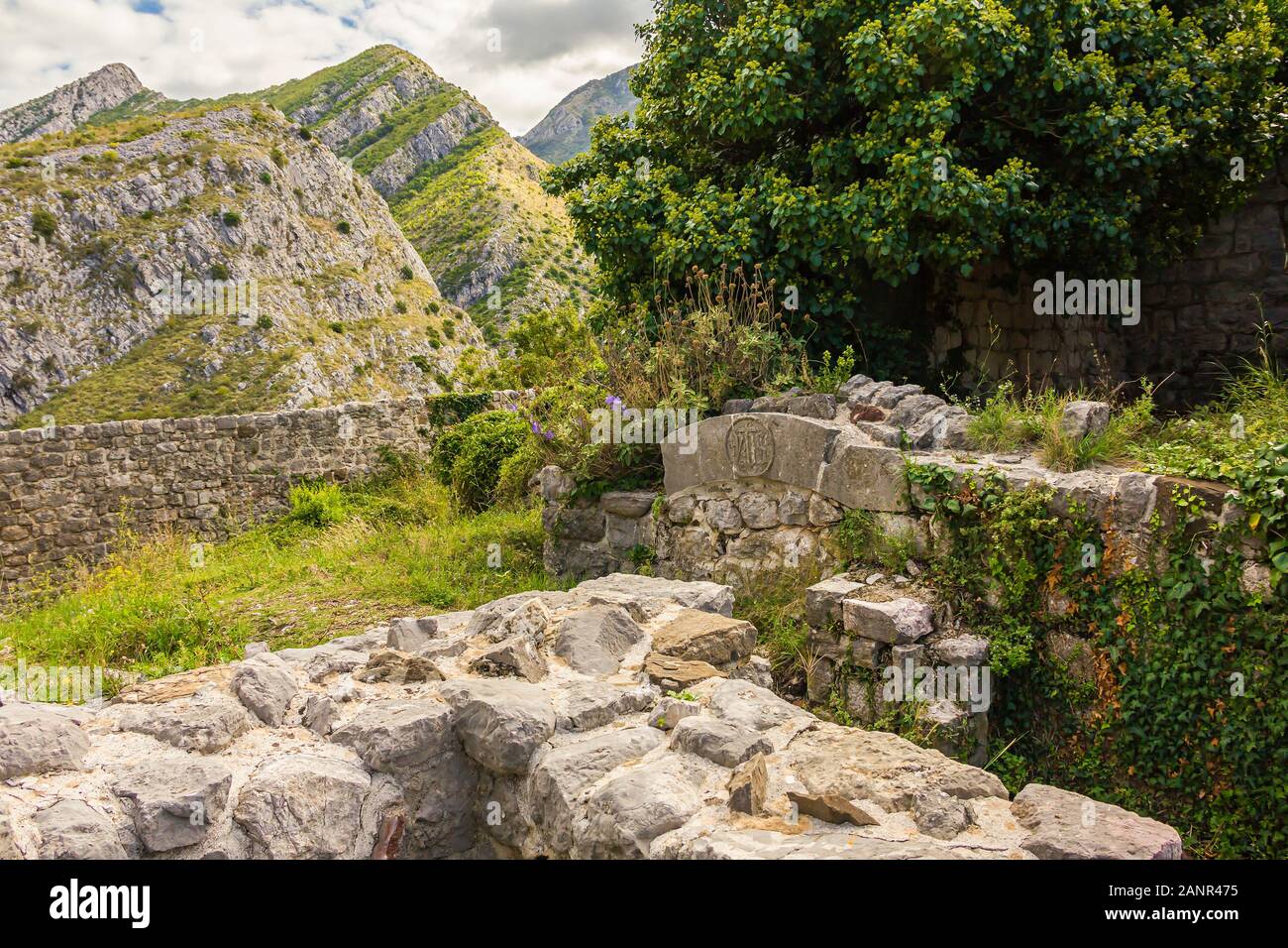 Stari Bar (Old Bar), Montenegro, the different view of the ancient city ...