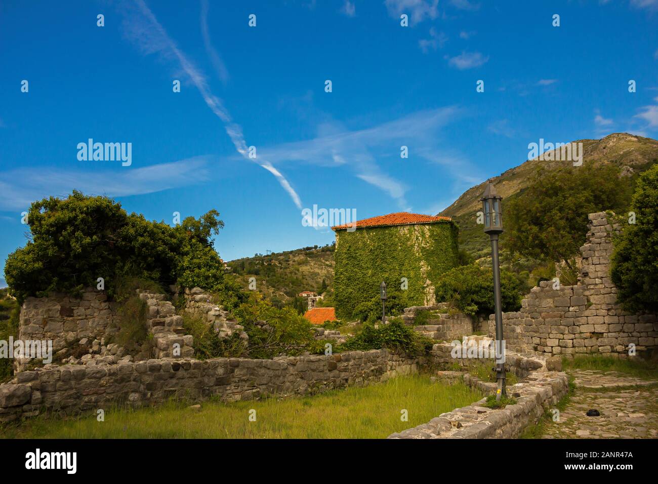 Stari Bar (Old Bar), Montenegro, the different view of the ancient city ...