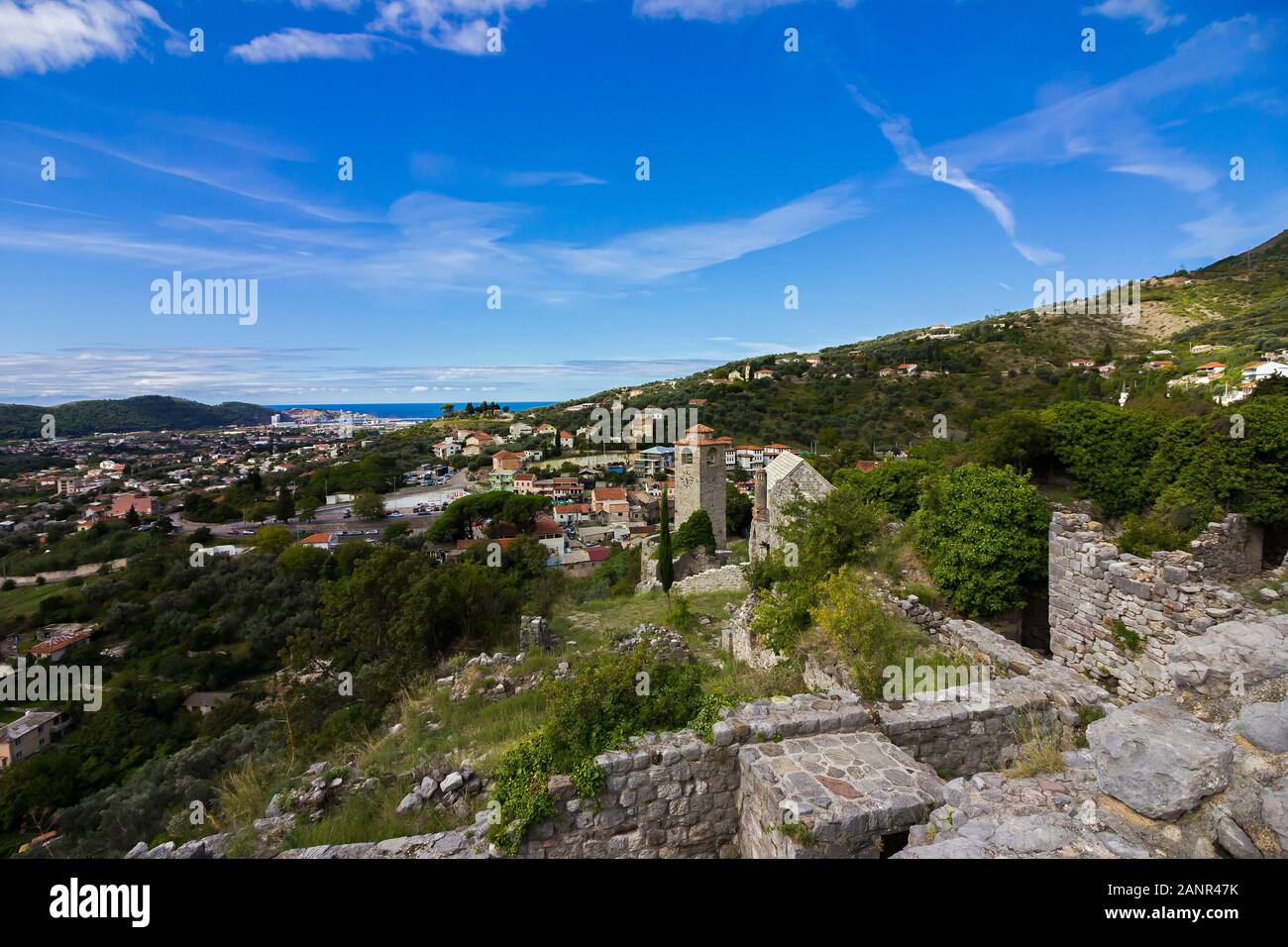 Stari Bar (Old Bar), Montenegro, the different view of the ancient city ...