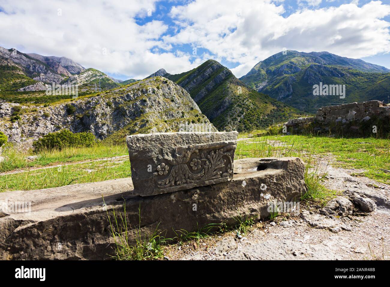 Stari Bar (Old Bar), Montenegro, the different view of the ancient city ...