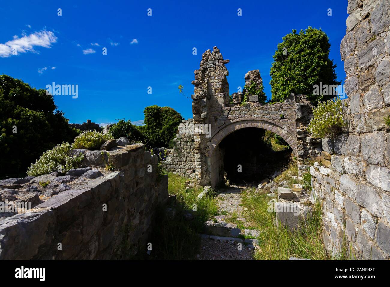 Stari Bar (Old Bar), Montenegro, the different view of the ancient city ...