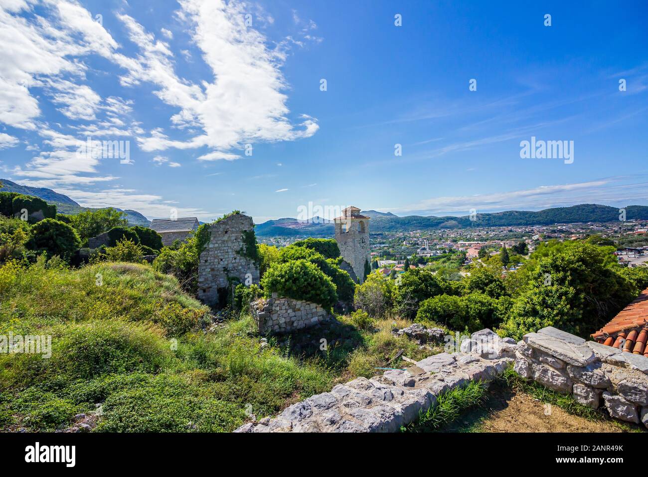 Stari Bar (Old Bar), Montenegro, the different view of the ancient city ...