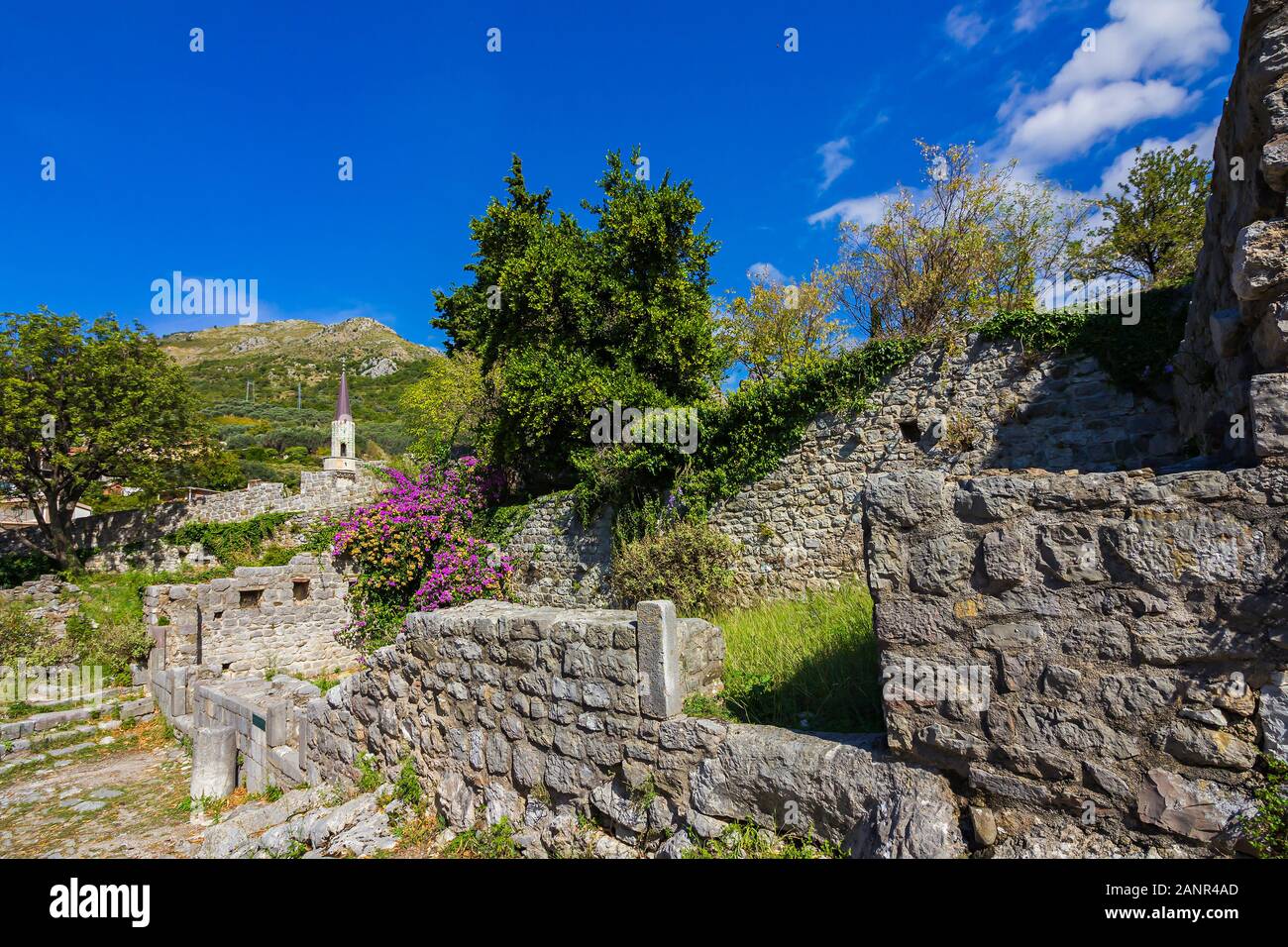 Stari Bar (Old Bar), Montenegro, the different view of the ancient city ...