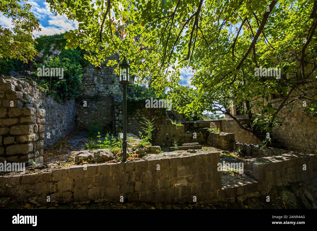 Stari Bar (Old Bar), Montenegro, the different view of the ancient city ...