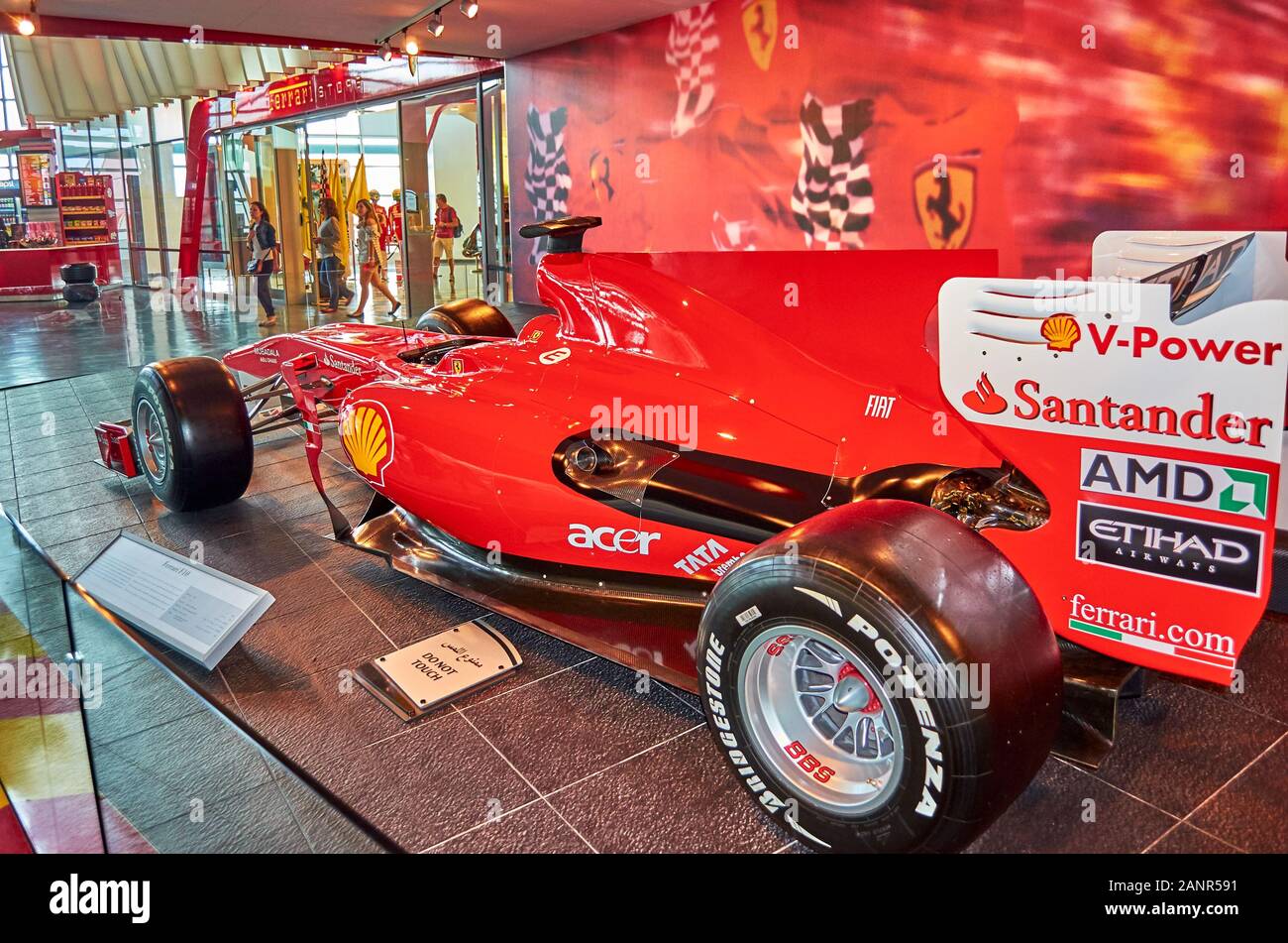 Formula One Ferrari F10 model race car in the Ferrari World on Yas ...