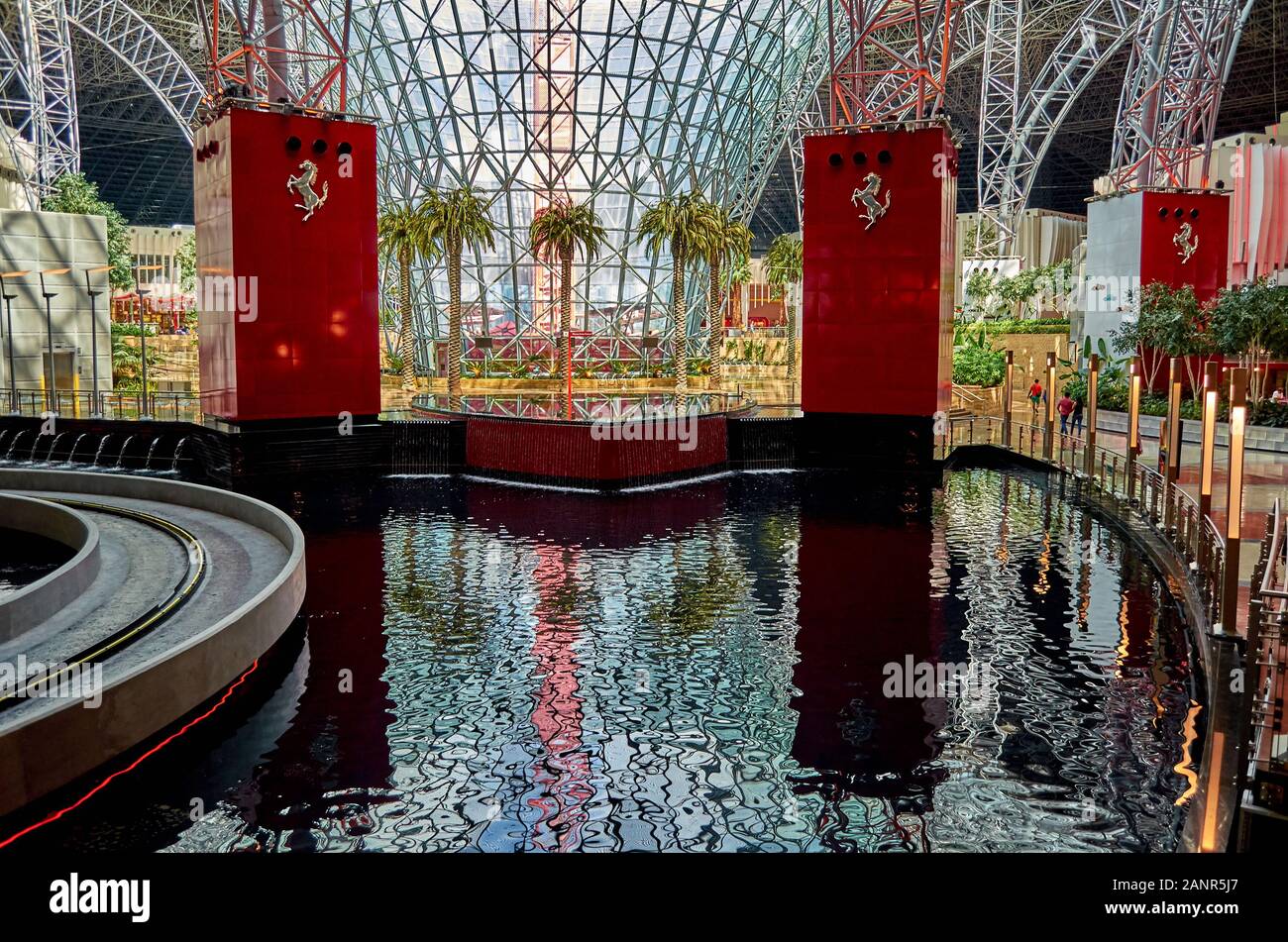Inside Ferrari World Amusement park in Yas island, Dubai United Arab ...