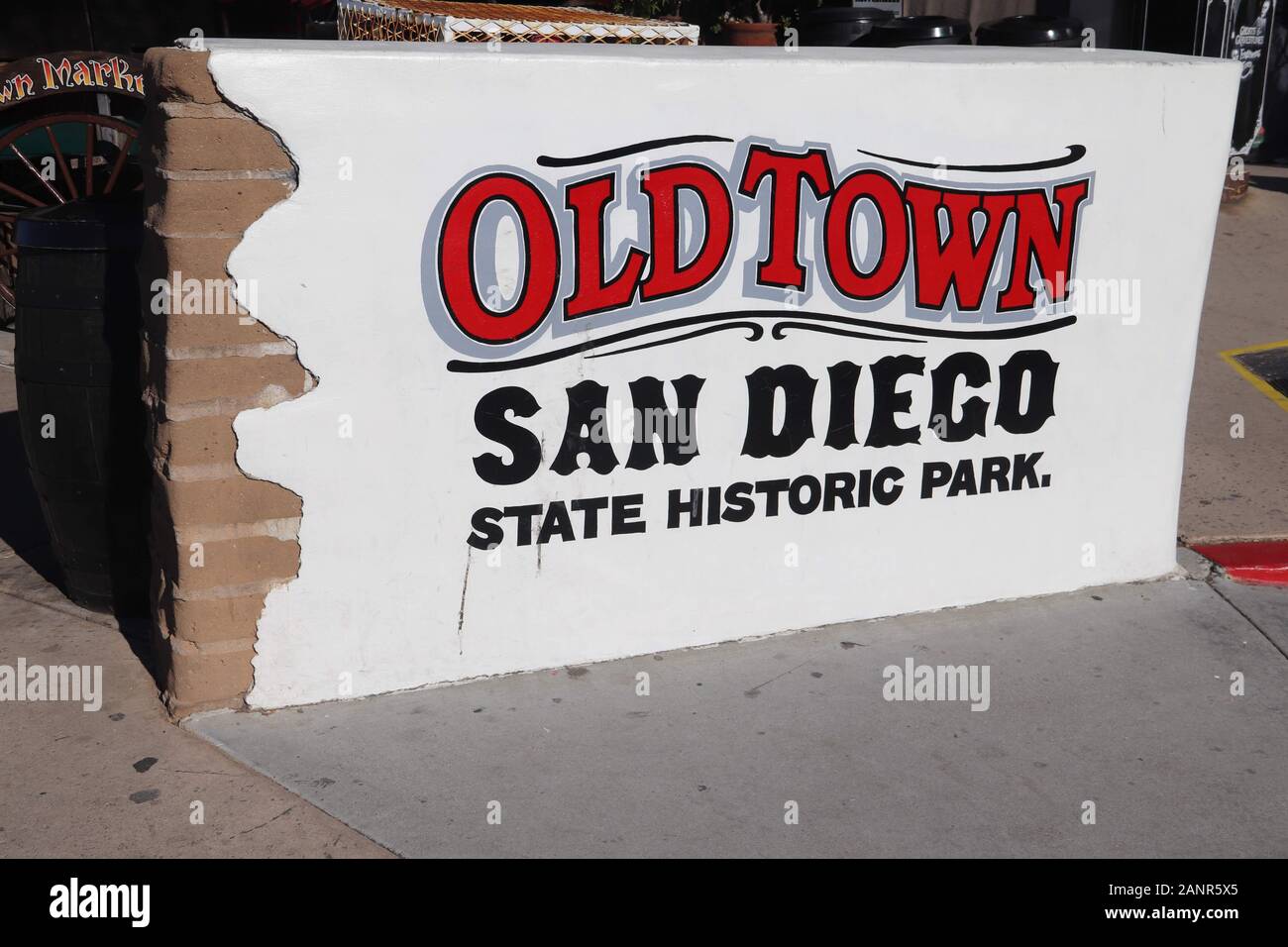 Entrance Sign To Historic Old Town State Park In San Diego California