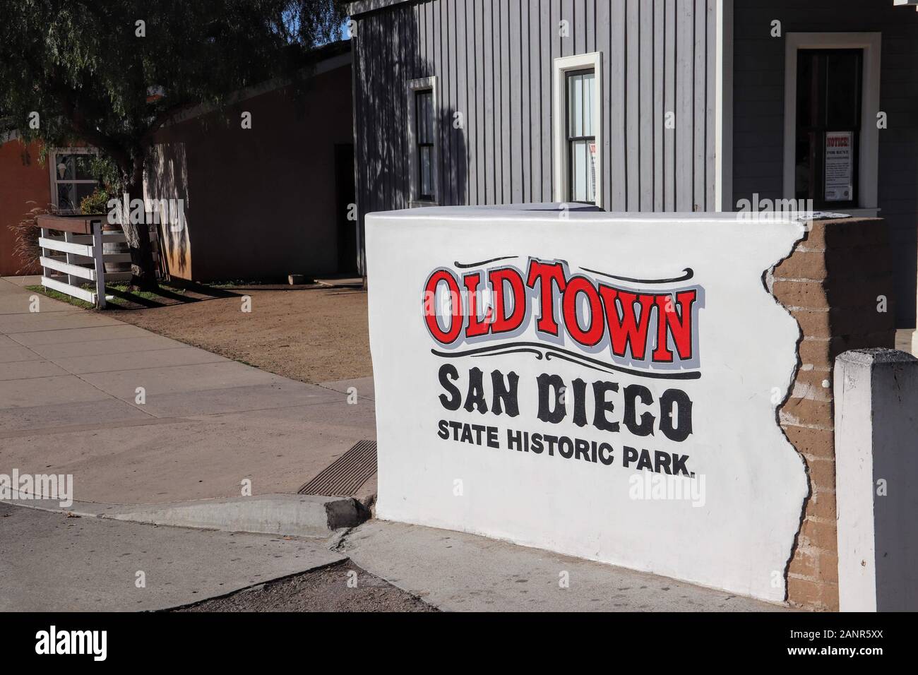 Entrance Sign To Historic Old Town State Park In San Diego California
