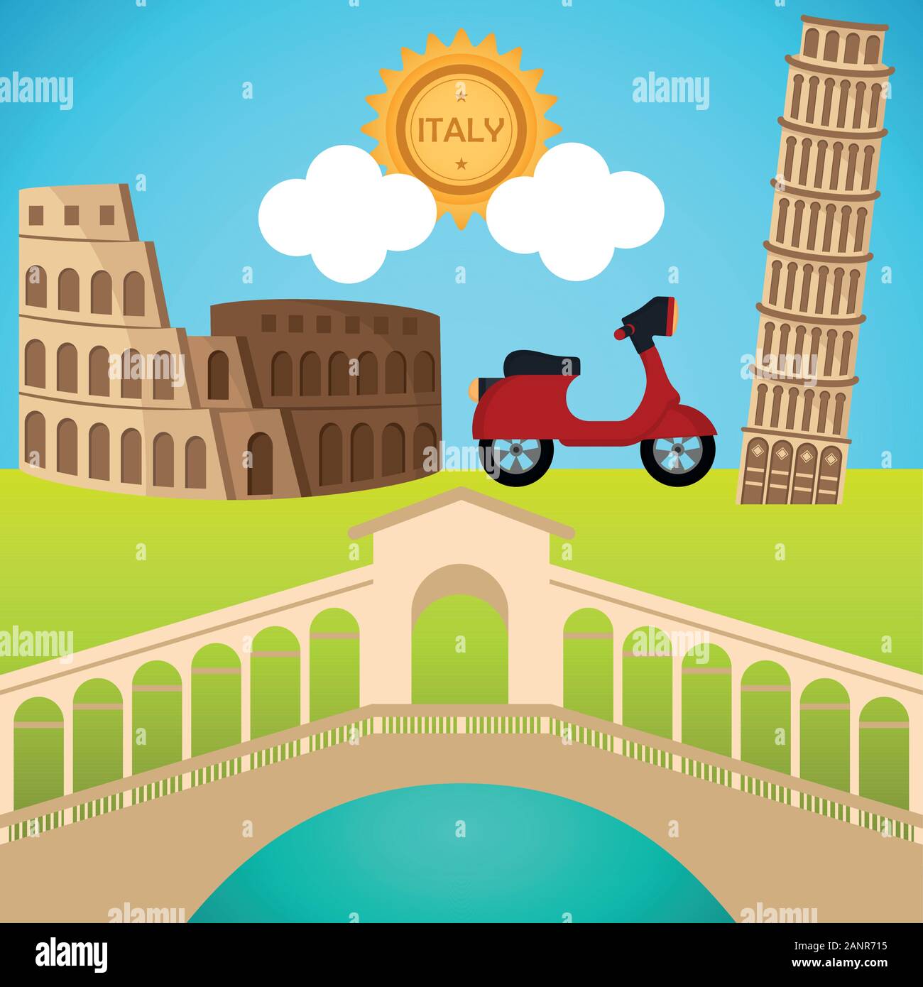 Rome italy summer holiday Stock Vector Images - Alamy