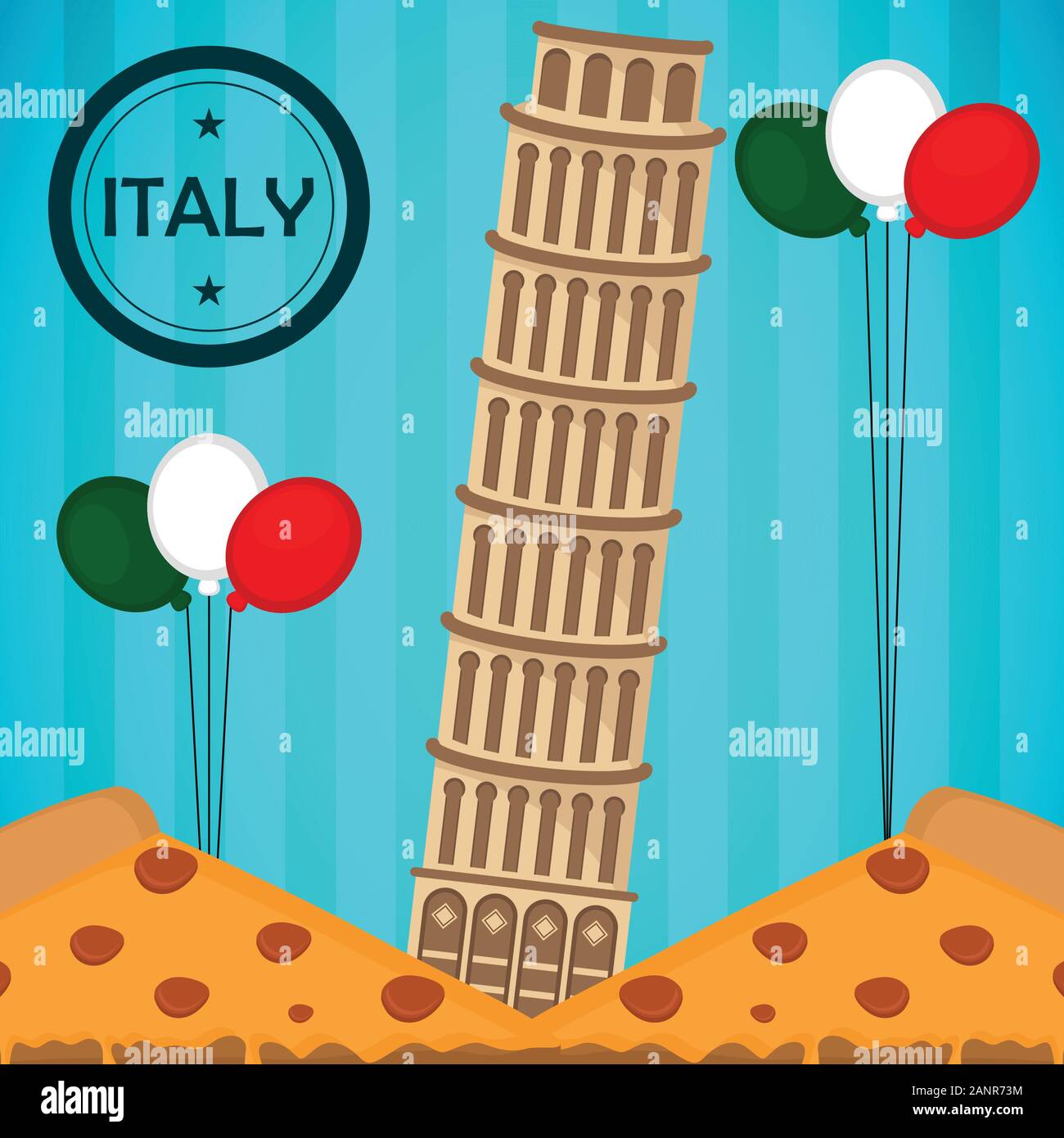 Italy travel poster pisa hi-res stock photography and images - Alamy