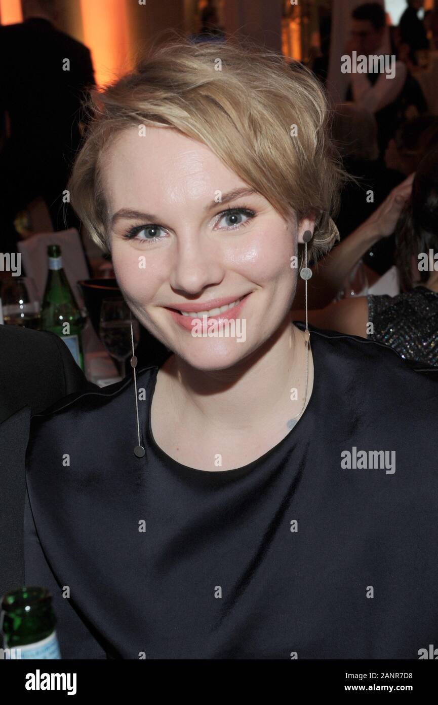 Munich, Germany. 18th Jan, 2020. The actress Rosalie Thomass celebrates ...