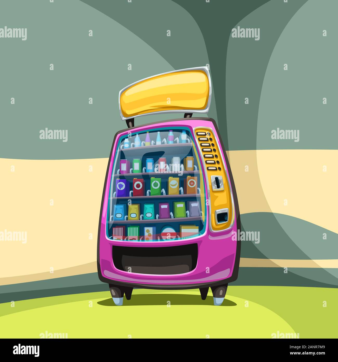 Cartoon beverage vending machine Stock Vector Images - Alamy