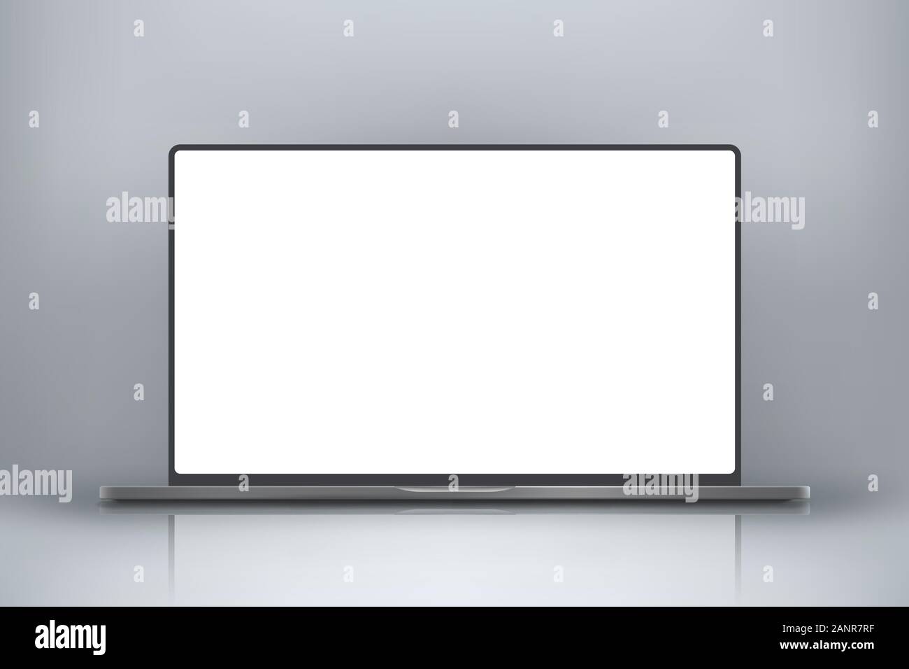 laptop grey background with reflect Stock Vector Image & Art - Alamy