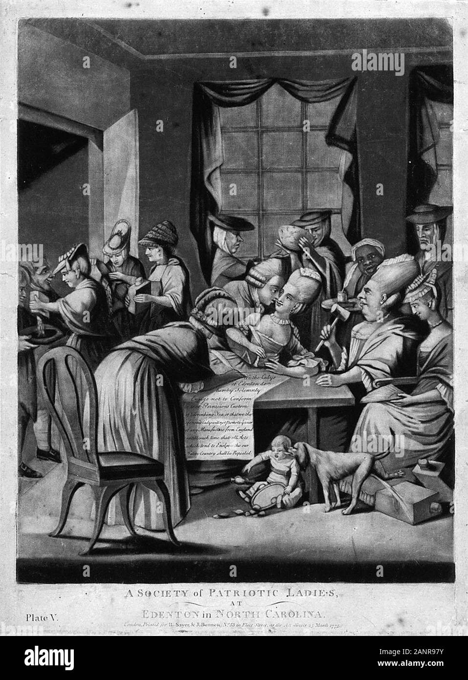 This 1775 British cartoon, A Society of Patriotic Ladies at Edenton ...