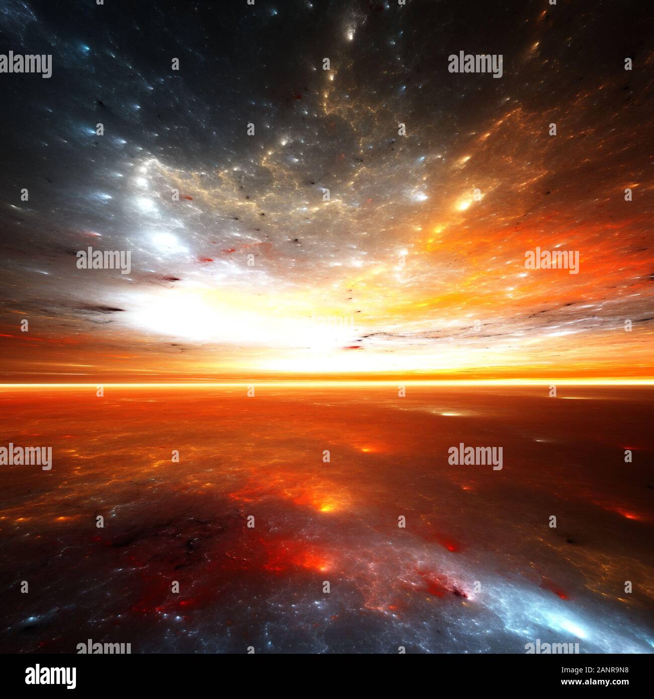Cosmic horizon - abstract digital render Stock Photo - Alamy